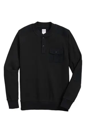 Brooks Brothers Waffle Stitch Stretch Cotton & Wool Henley