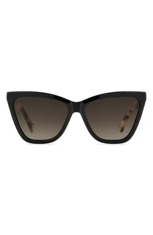 Carolina Herrera Gradient Cat Eye Sunglasses - Black/brown