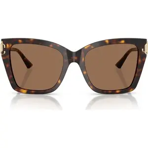 JIMMY CHOO 54mm Square Sunglasses - Havana/dark Brown
