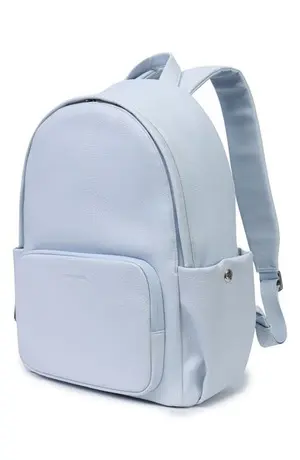 HEDGREN Faux Leather Backpack - Aither Blue