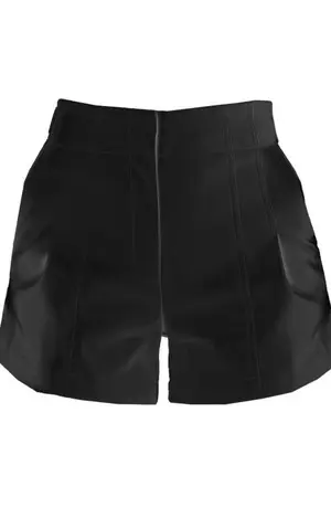 LBLC THE LABEL Tanya Vegan Leather Short - Black