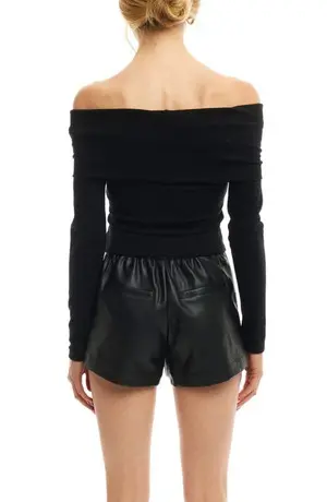 LBLC THE LABEL Tanya Vegan Leather Short - Black