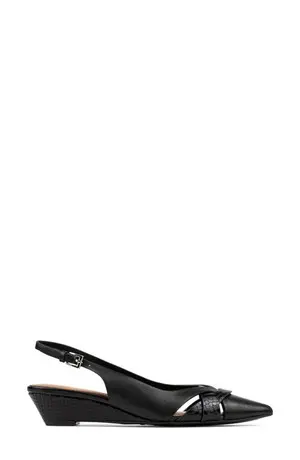 DONALD PLINER Barbee Slingback Wedge Pump - Black
