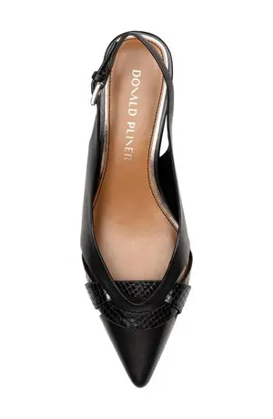 DONALD PLINER Barbee Slingback Wedge Pump - Black