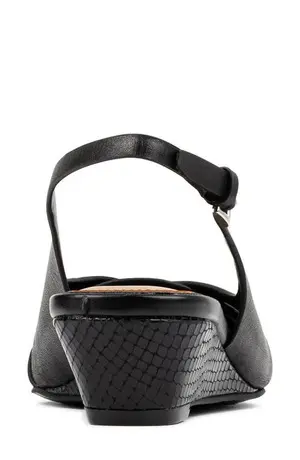 DONALD PLINER Barbee Slingback Wedge Pump - Black