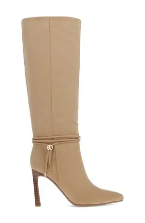 Mia Niko Pointed Toe Knee High Boot - Beige