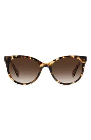 Kate Spade New York Tortoiseshell Round Frame Sunglasses - Havana/brown