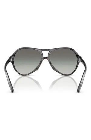 DIESEL® Gradient Pilot Sunglasses - Striated Grey/gradient Grey