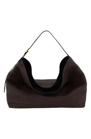 Vince Vivian Small Woven Leather Hobo