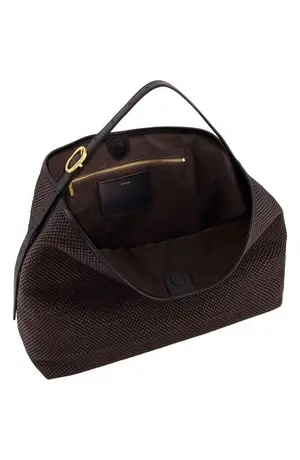 Vince Vivian Small Woven Leather Hobo