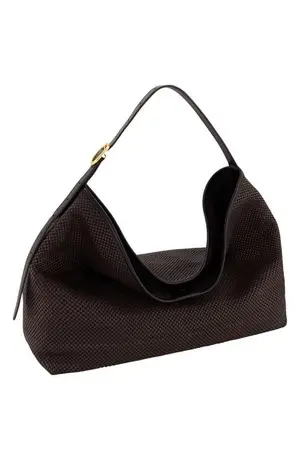 Vince Vivian Small Woven Leather Hobo