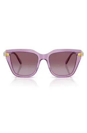 SWAROVSKI 53mm Gradient Irregular Sunglasses - Transparent Amethyst/violet