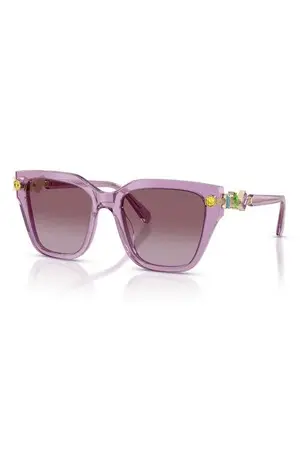 SWAROVSKI 53mm Gradient Irregular Sunglasses