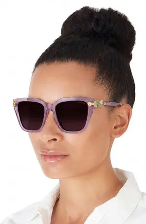 SWAROVSKI 53mm Gradient Irregular Sunglasses