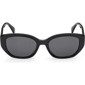 Max Mara 54mm Oval Sunglasses - Shiny Black/smoke