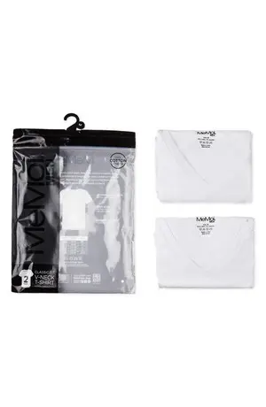 MEMOI 2-pack Cool Stretch Cotton V-neck Undershirts