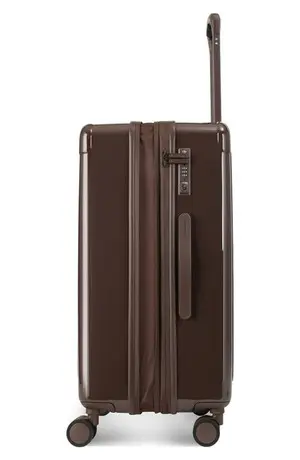 HEDGREN Nostos Glossy Medium Spinner Suitcase - Espresso
