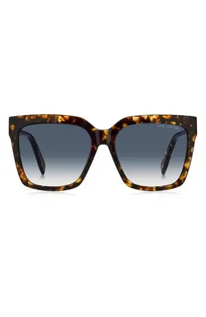 Marc Jacobs 57mm Gradient Square Sunglasses - Havana/dark Blue