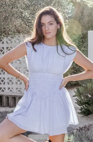 PETAL & PUP Gingham Smocked Minidress