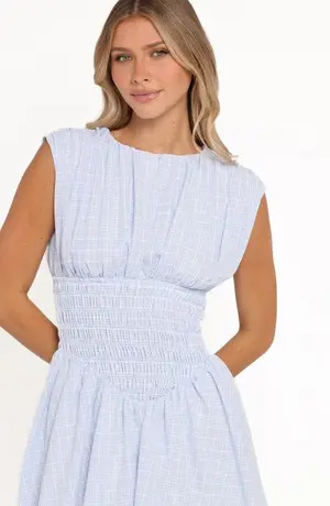 PETAL & PUP Gingham Smocked Minidress