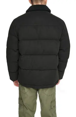 LEVI'S Quilted Chore Jacket With Shearling Collar - Black
