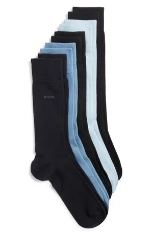 BOSS Assorted 5-pack Solid Cotton Blend Dress Socks