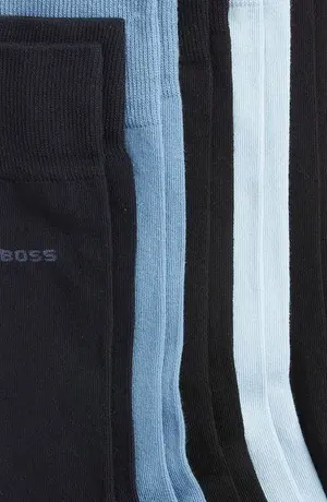 BOSS Assorted 5-pack Solid Cotton Blend Dress Socks