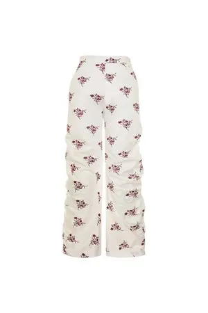 PCFG High-waisted Embroidered Wide-leg Pants