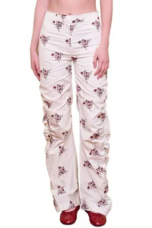 PCFG High-waisted Embroidered Wide-leg Pants