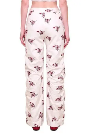 PCFG High-waisted Embroidered Wide-leg Pants