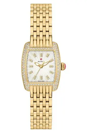 Michele Urban Petite 18k Plate Bracelet Watch - Gold