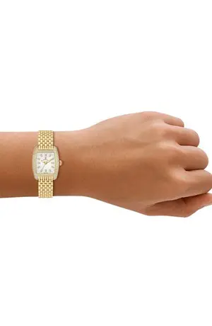 Michele Urban Petite 18k Plate Bracelet Watch