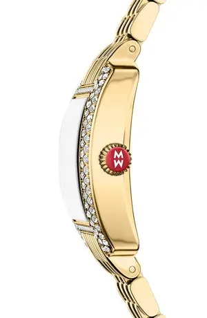 Michele Urban Petite 18k Plate Bracelet Watch