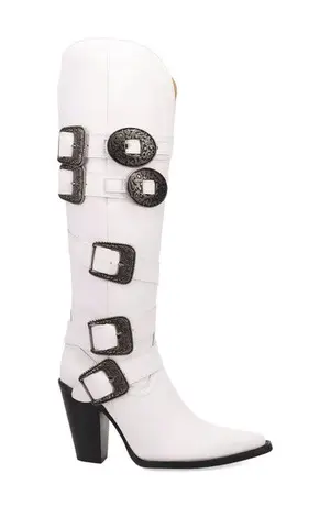 DINGO Spur O' Moment Over The Knee Western Boots - White