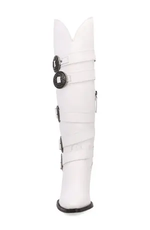 DINGO Spur O' Moment Over The Knee Western Boots - White