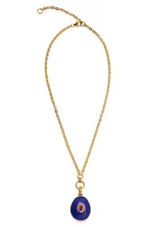 LIZZIE FORTUNATO Glass Drift Pendant Necklace