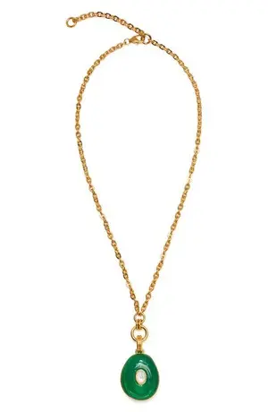 LIZZIE FORTUNATO Glass Drift Pendant Necklace