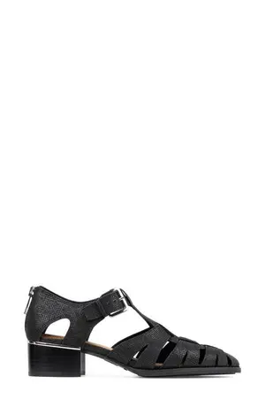 DONALD PLINER Back Zip Fisherman Sandal - Black