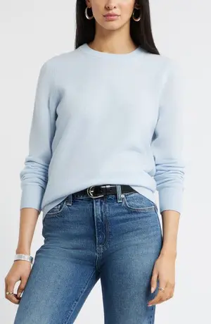 Nordstrom Crewneck Cashmere Sweater - Blue Subdued