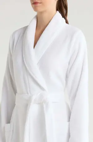 Nordstrom Short Hydro Cotton Terry Robe - White