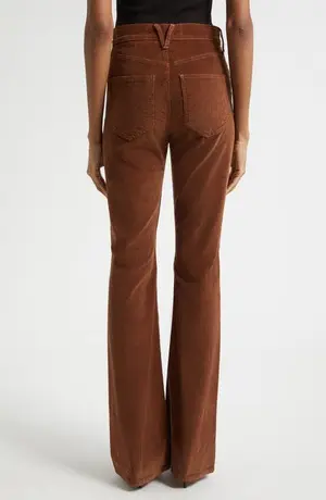 Veronica Beard Beverly Skinny Flare Corduroy Pants