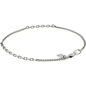 ALLSAINTS Mixed Sterling Silver Chain Flex Bracelet - Warm Silver