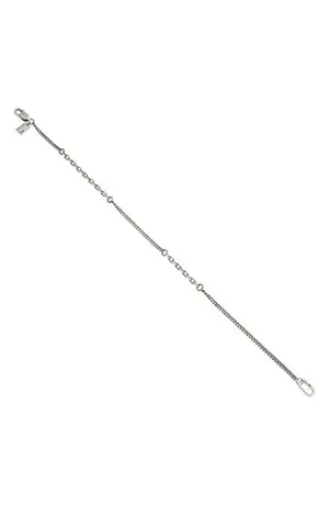 ALLSAINTS Mixed Sterling Silver Chain Flex Bracelet