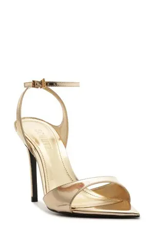 Schutz Zosia Ankle Strap Sandal Platinum