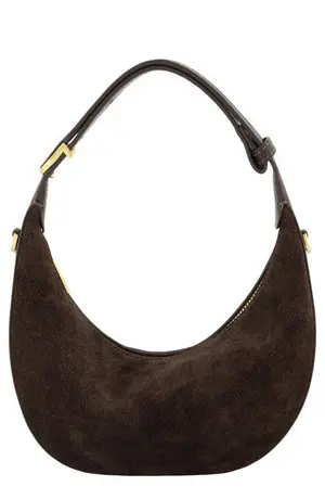 Vince Mini Eris Suede Hobo Bag - Cacao