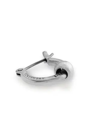 ALLSAINTS Single Sterling Silver Ball Bead Huggie Hoop Earring