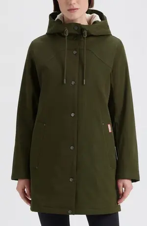 Hunter Billie Hooded Raincoat - Hunter Green