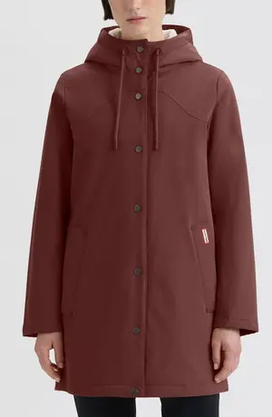 Hunter Billie Hooded Raincoat - Rust