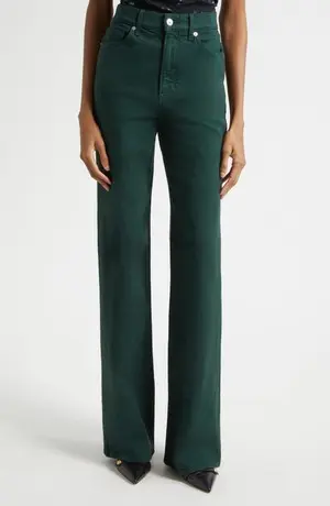 Veronica Beard Crosbie Wide Leg Jeans - Pine