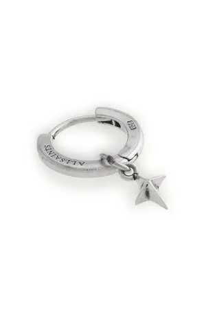 ALLSAINTS Single Sterling Silver Star Huggie Hoop Earring